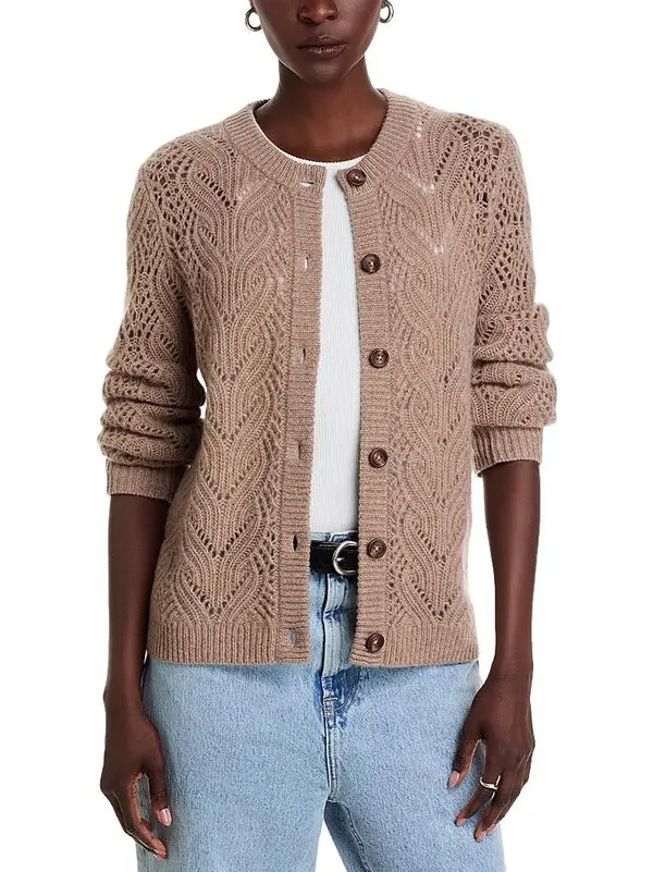 Bloomingdale'S Pointelle Cardigan - Sesame