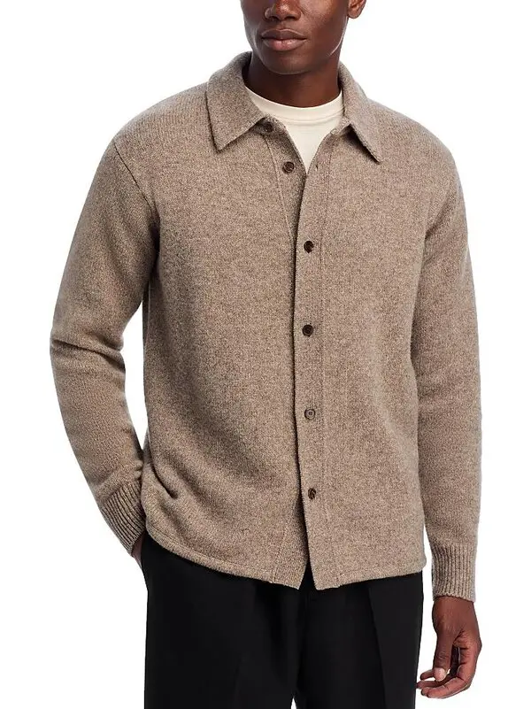 FRAME Long Sleeve Shirt Sweater - Dark Taupe