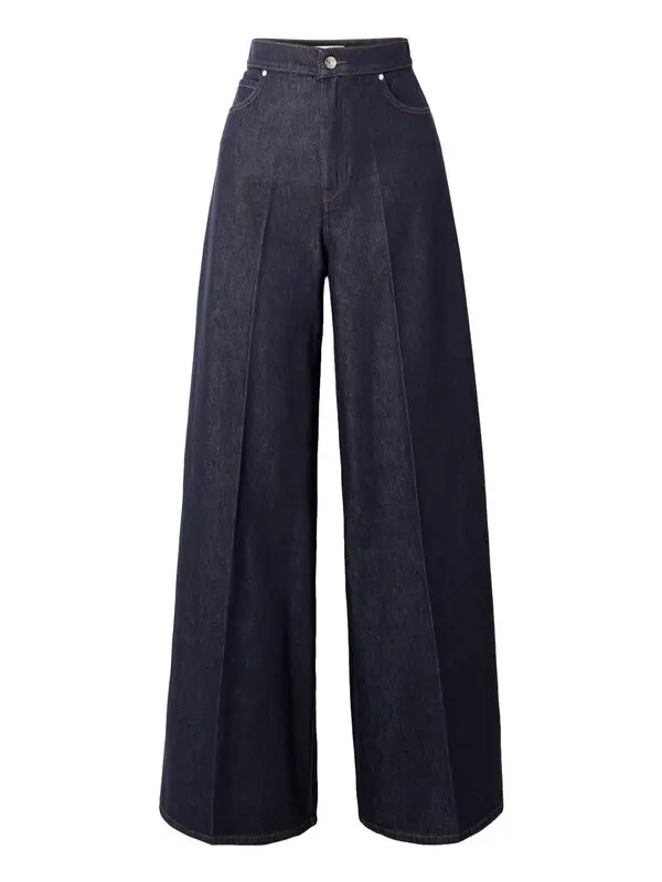 Max Mara Carmine High-rise Wide-leg Jeans - Blue
