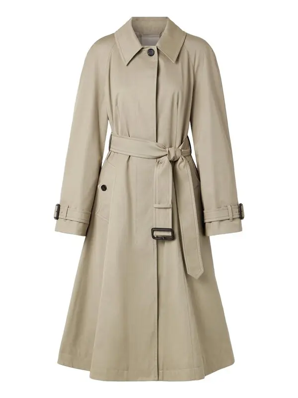 Burberry Ellingham Belted Cotton-gabardine Trench Coat - Brown
