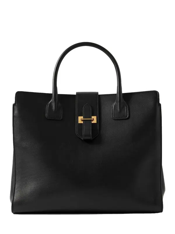NILI LOTAN Lou Leather Tote - Black