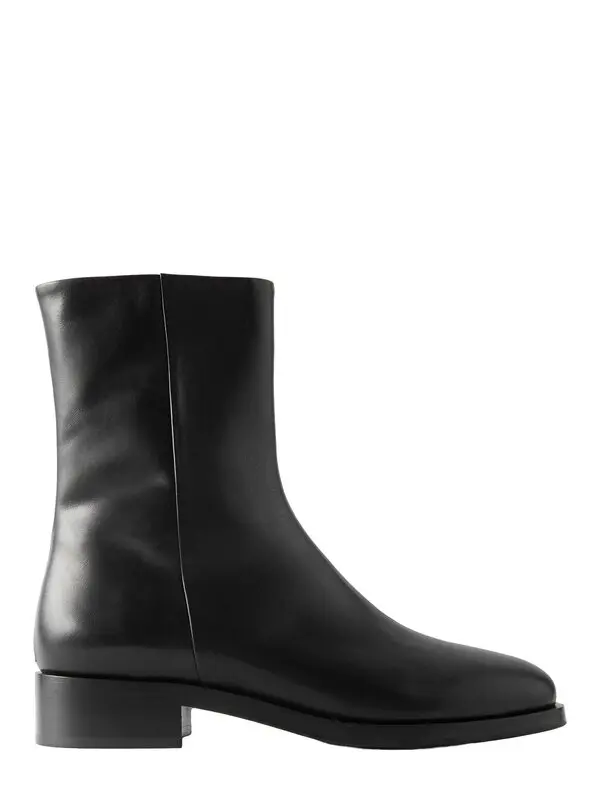 AeydĒ Vincent Leather Ankle Boots - Black