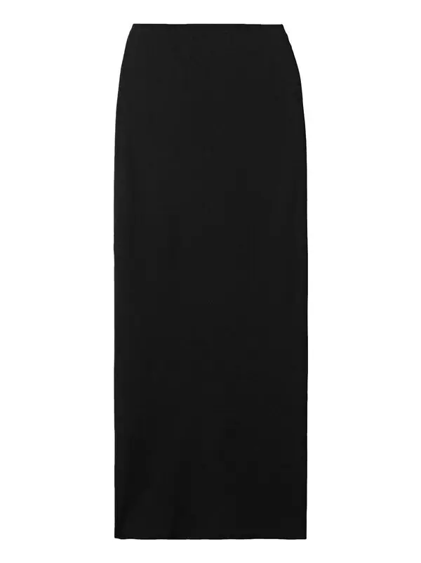 LA LIGNE Knitted Midi Skirt - Black