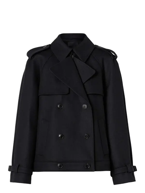 NILI LOTAN Amaury Double-breasted Wool-blend Coat - Black