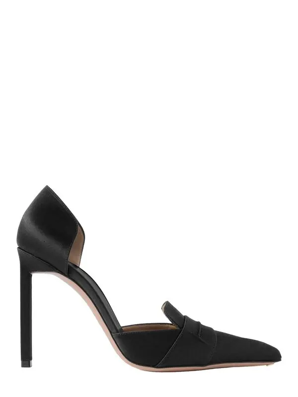 TOM FORD Eva D'orsay Satin Pumps - Black