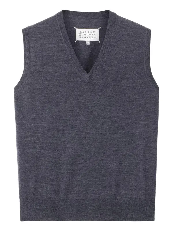 MAISON MARGIELA Wool Vest - Blue