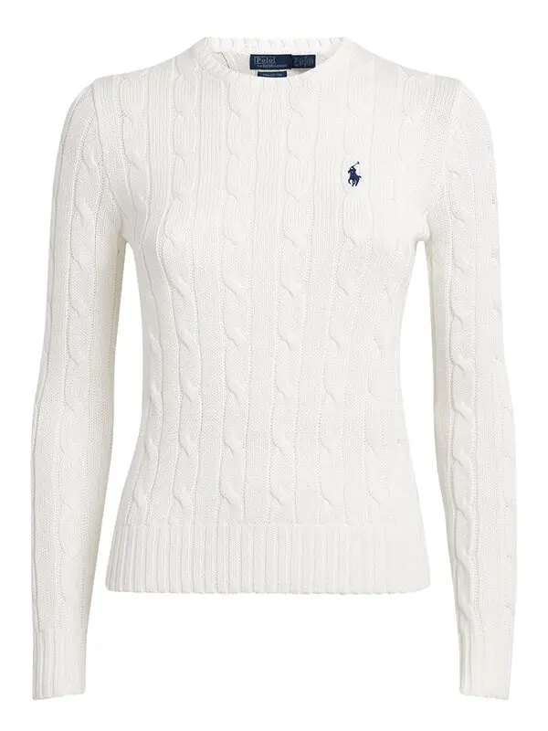 Ralph Lauren Cotton Cable-knit Julianna Sweater - White