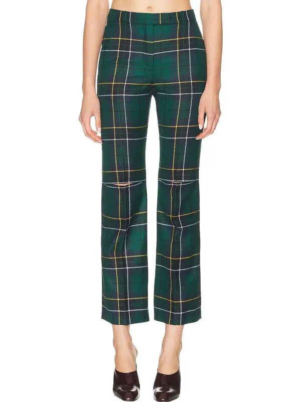 Alexander McQueen Wool Pant - Navy  Green  & Yellow