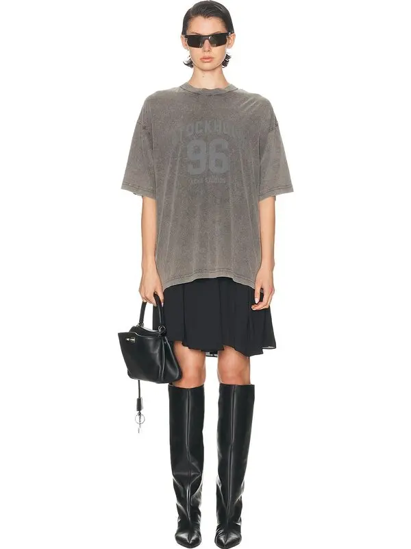 Acne Studios Ennie College Shirt Dress - Anthracite & Black