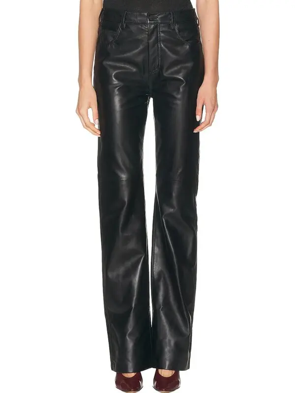 NILI LOTAN Joan Leather Pant - Black