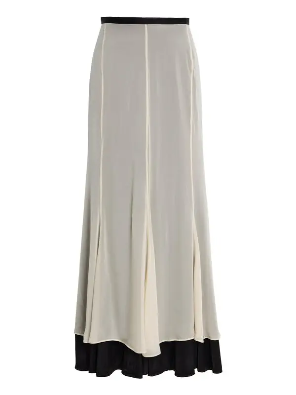 HOUSE OF DAGMAR Chiffon Maxi Skirt - Ivory