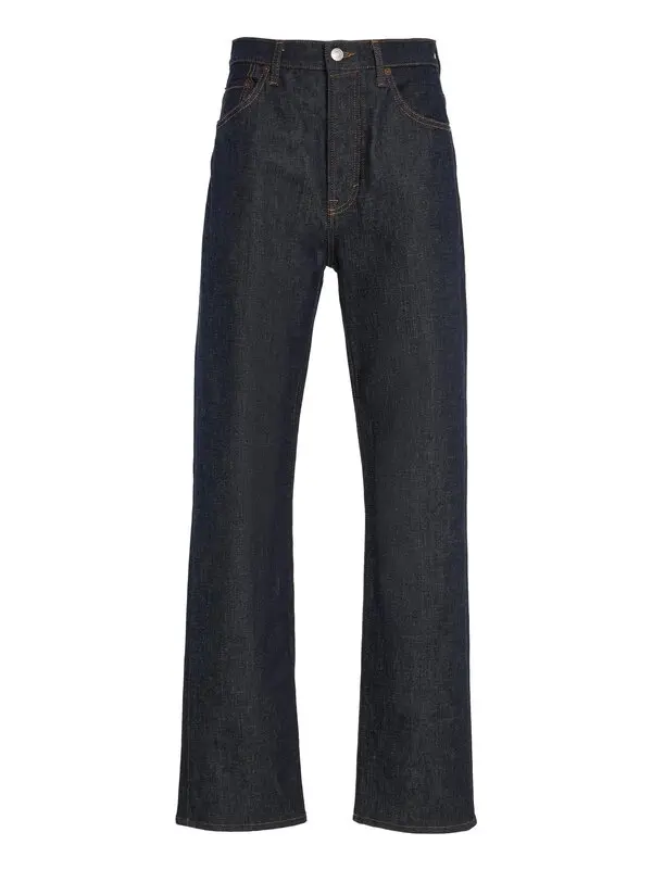 HOUSE OF DAGMAR Stretch Mid-rise Straight-leg Jeans - Blue