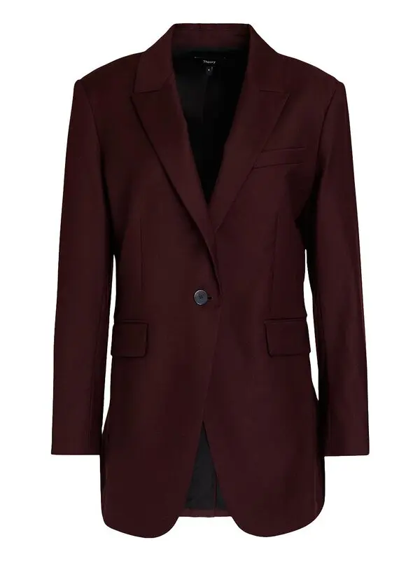 Theory Wool Blazer - Merlot