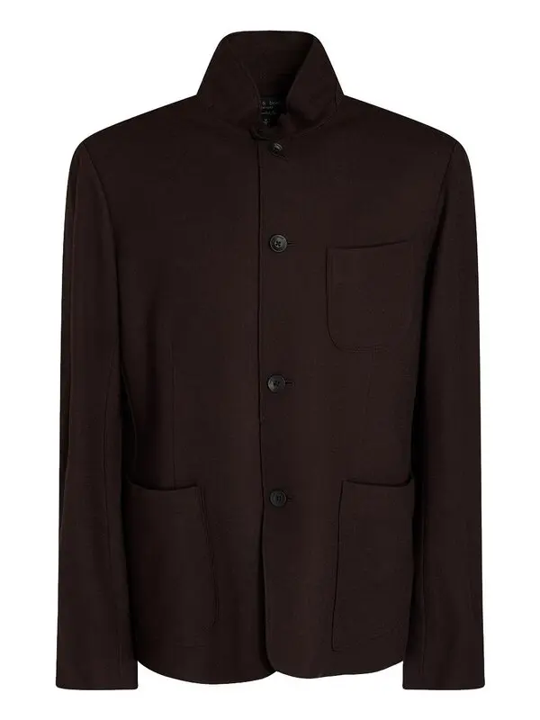 Rag & Bone Prospect Wool Cardigan - Dark Brown