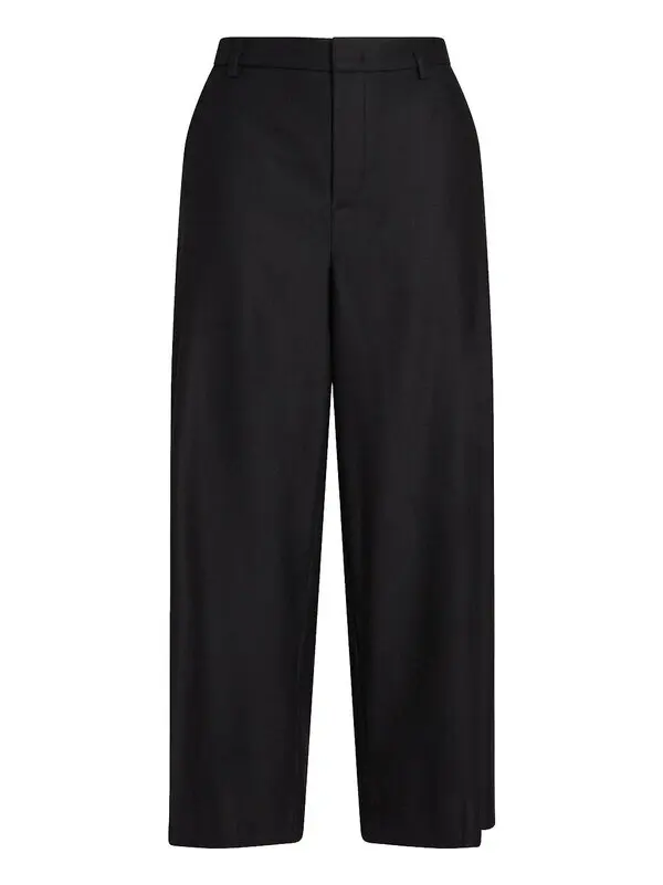 Vince Wool-blend Flannel Culottes - Black