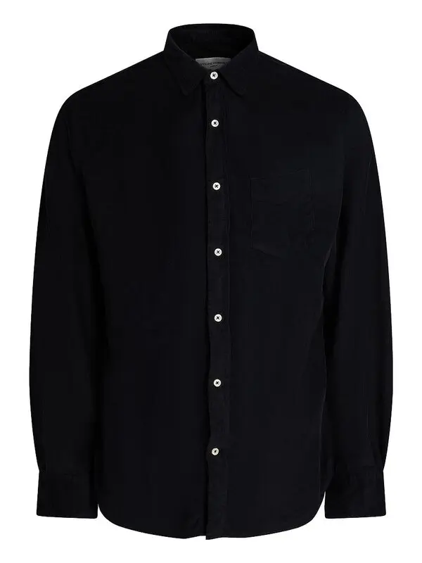Officine Générale Lipp Cotton And Lyocellblend Corduroy Shirt - Black