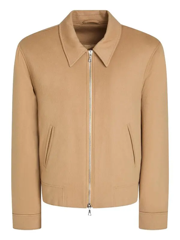 Officine Générale Wool And Cashmere-blend Felt Jacket - Sand