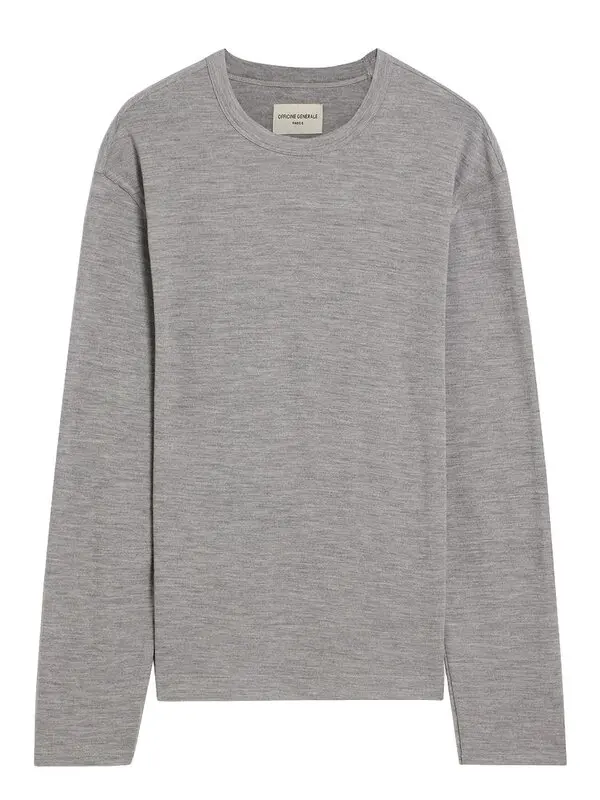 Officine Générale Benny Wool-blend Sweater - Gray