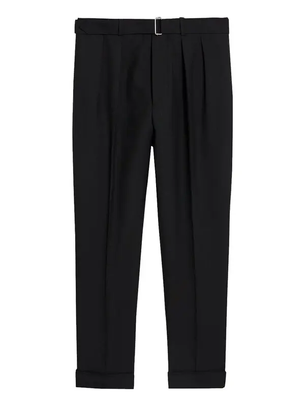 Officine Générale Pierre Tapered Wool Pants - Black