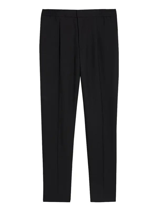 Officine Générale Drew Tapered Wool Pants - Black