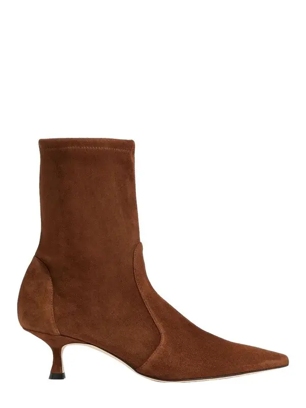 STUART WEITZMAN Naomi 50 Suede Ankle Boots - Brown