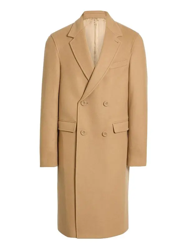Officine Générale Lire Double-breasted Wool And Cashmere-blend Felt Coat - Sand