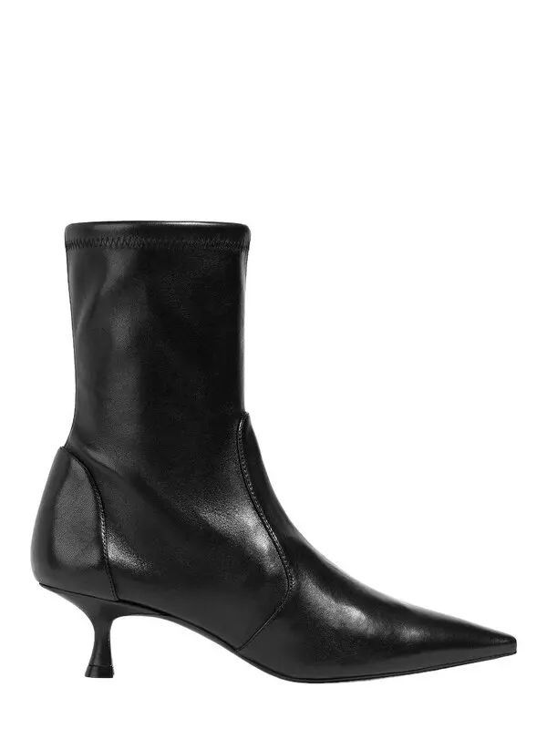 STUART WEITZMAN Naomi 50 Leather Ankle Boots - Black