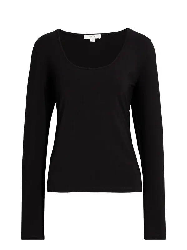 Vince Stretch-jersey Top - Black