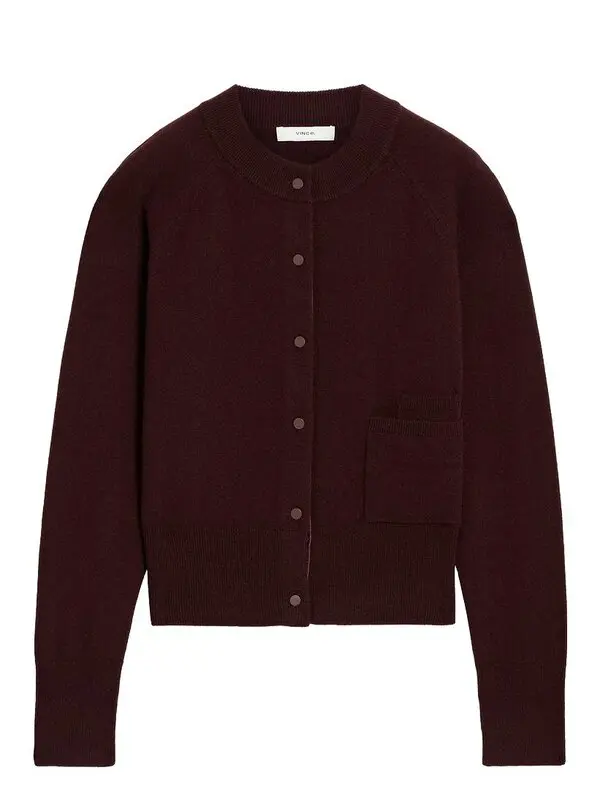 Vince Wool-blend Cardigan - Merlot