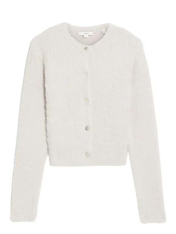 Vince Brushed Knitted Cardigan - Light Gray