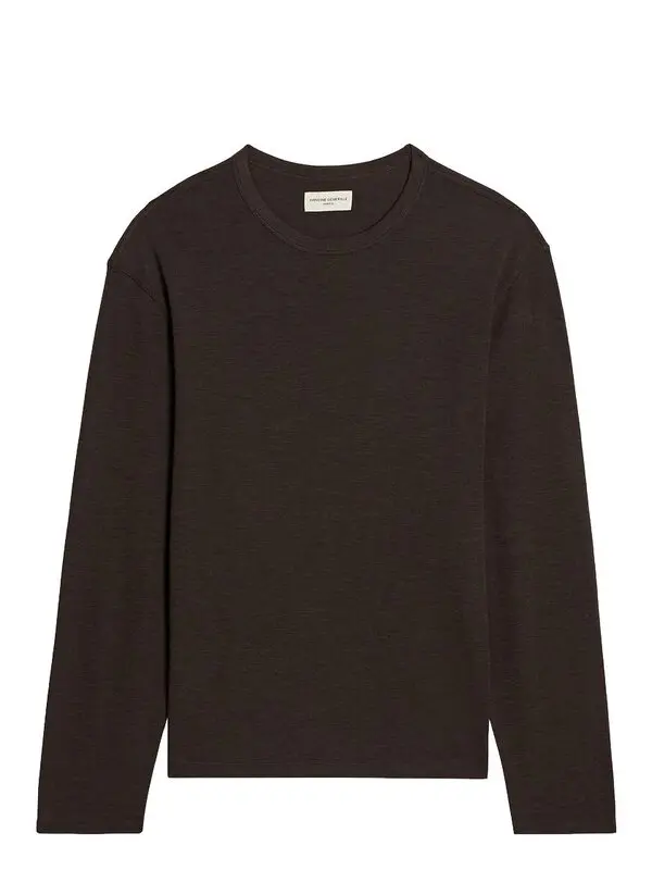 Officine Générale Benny Wool-blend Sweater - Dark Brown