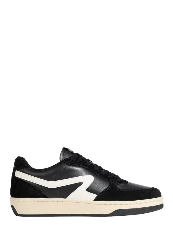 Rag & Bone Retro Court Leather And Suede Sneakers - Black