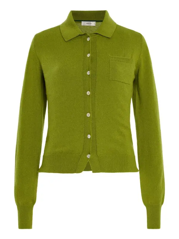AMIYA Cashmere Cardigan - Green