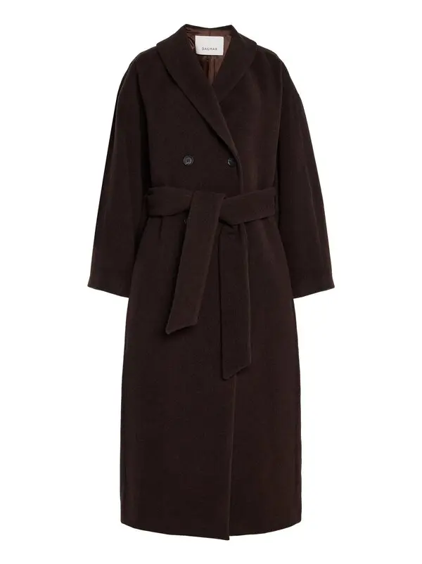 HOUSE OF DAGMAR Relaxed Wool-blend Coat - Brown