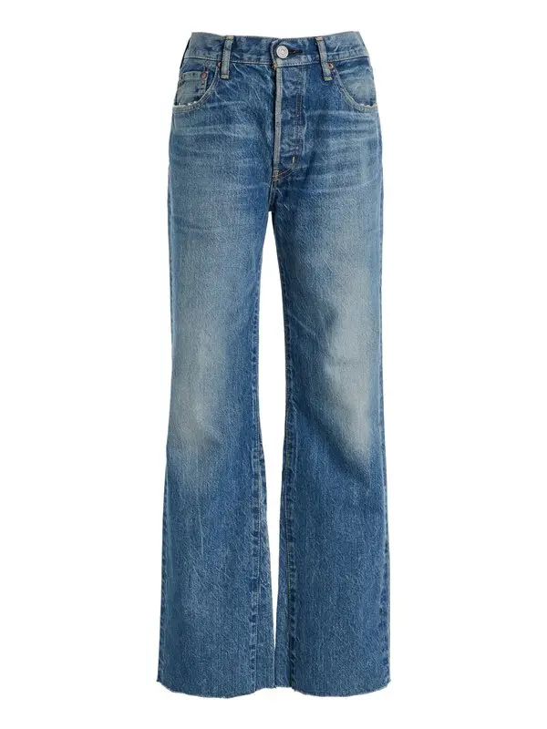 Moussy Vintage Atlantis Low-rise Flared Jeans - Medium Wash