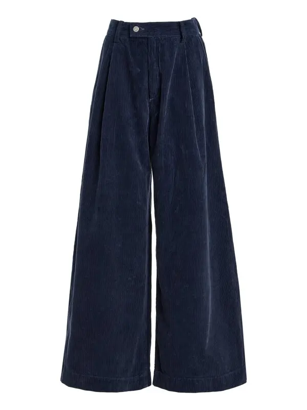 Moussy Vintage Kinston Low-rise Flare Pants - Blue