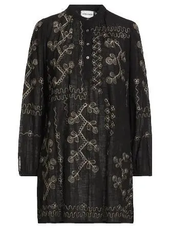 Antik Batik Mini Cotton Dress - Black
