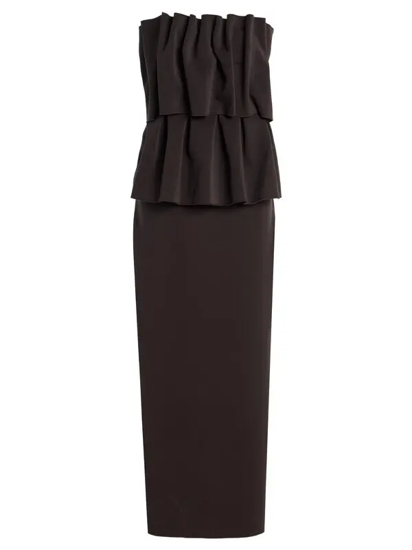 HOUSE OF DAGMAR Sculpted Maxi Dress - Brown