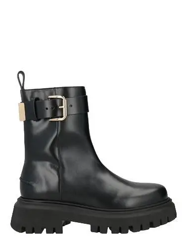 Maje Ankle Boots In Leather - Black
