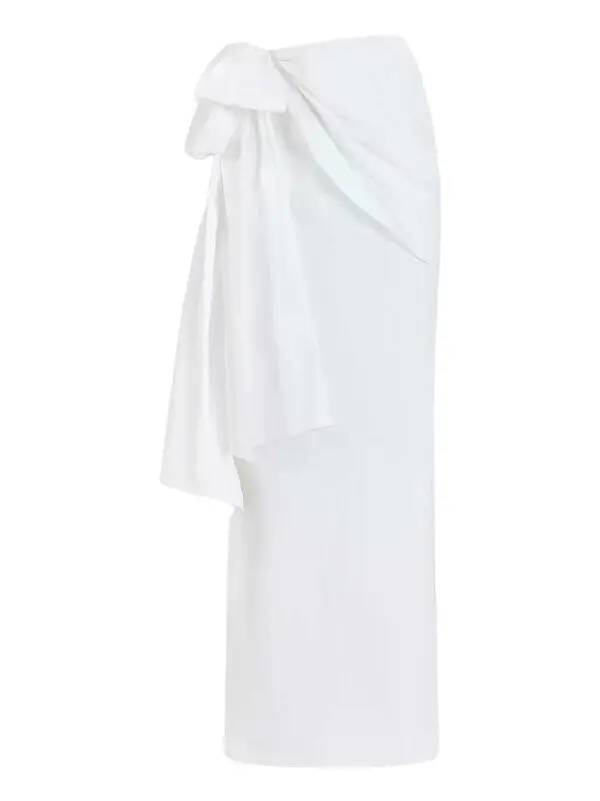 Rosie Assoulin Draped Skirt With Bow Detail - White