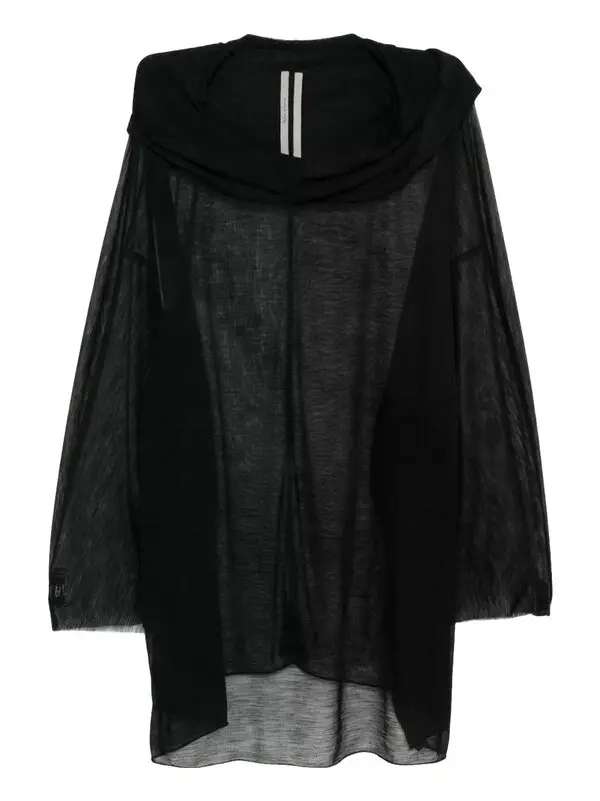 Rick Owens Concordians Hooded Top - Black