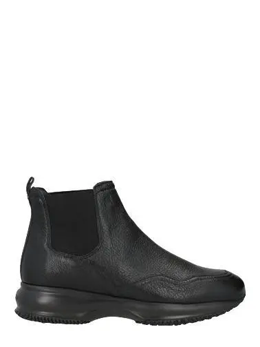 Hogan Leather Ankle Boots - Black