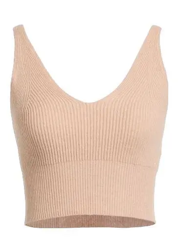 Peserico Knitted Crop Top - Beige