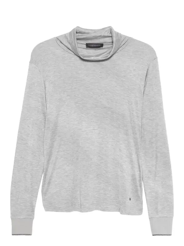 Lorena Antoniazzi High-neck Long-sleeve T-shirt - Grey