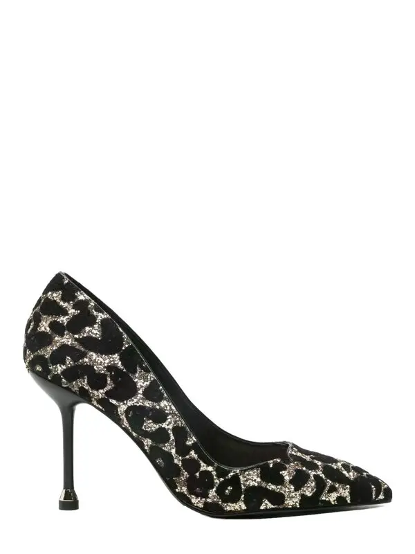 Liu Jo Glitter Leopard Pumps - Black