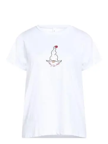 TENSIONE IN T-shirt With Appliqués And Embroidery - White