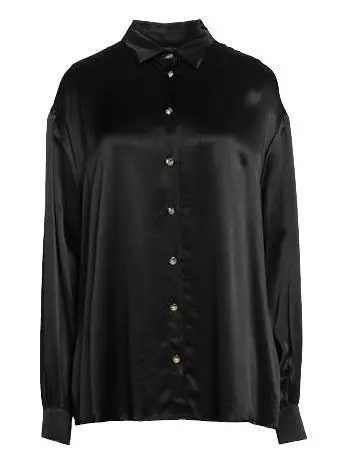 Just Cavalli Viscose Satin Shirt - Black