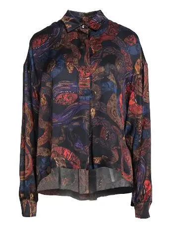 Just Cavalli Multicolor Printed Satin Shirt - Midnight Blue