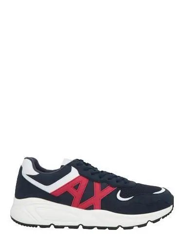 Armani Exchange Low-top Appliqued Sneakers - Navy
