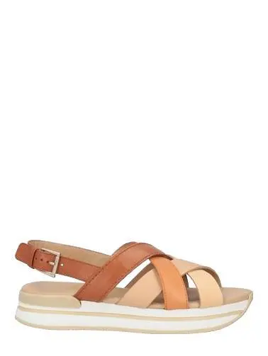 Hogan Leather Sandals - Beige